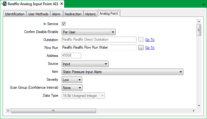 SCADAPack Modbus Realflo Driver Guide - Configuring Realflo Analog Input Points